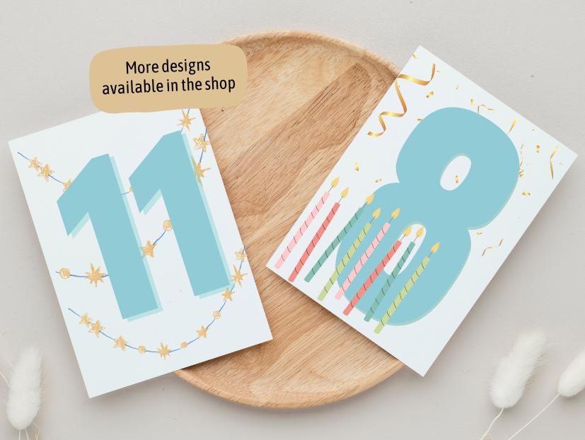 PRINTABLE 7th Birthday Card Printable Card for Girls Boys Happy ...