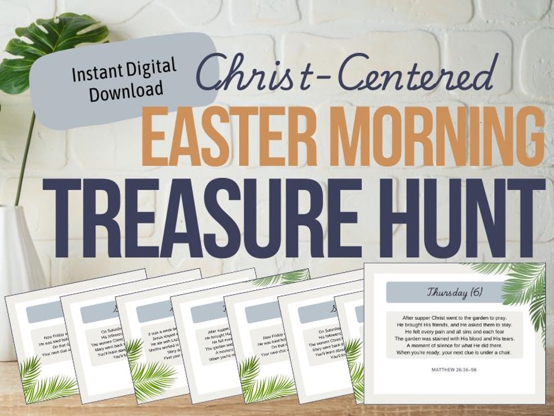 PRINTABLE Christ-centered Treasure Hunt for Easter Morning | Holy Week ...