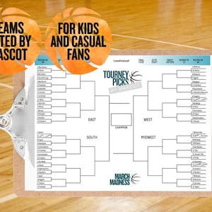 2026 NCAA March Madness Printable Bracket for Kids and Adults ...
