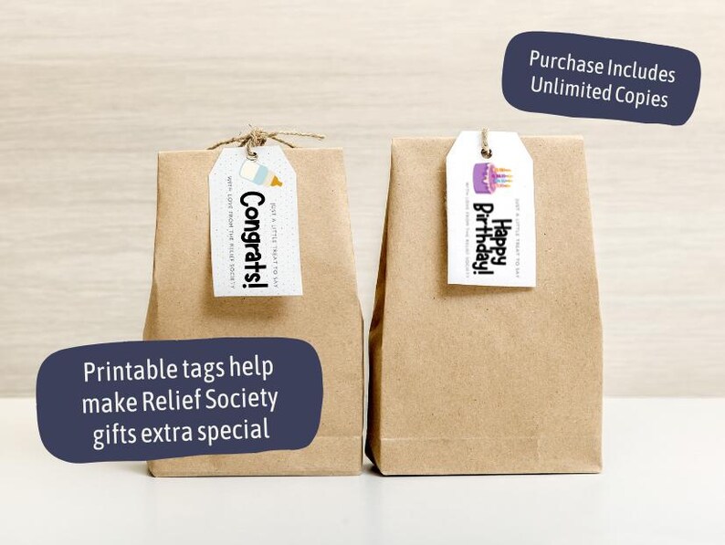 Relief Society Gift Tags – Printable LDS Bundle (digital Download) - Etsy