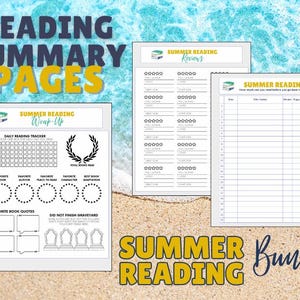 PRINTABLE Fun Summer Reading Journal for Kids – 9-page Printable PDF ...