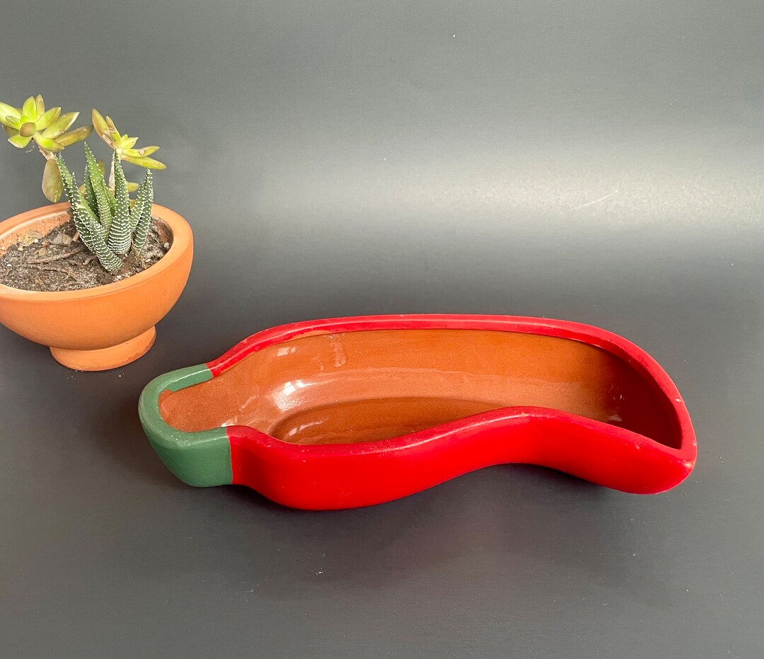 Red Chili Pepper Shaped Salsa Bowl by Giftco Ceramic Fiesta Party Bowl ...