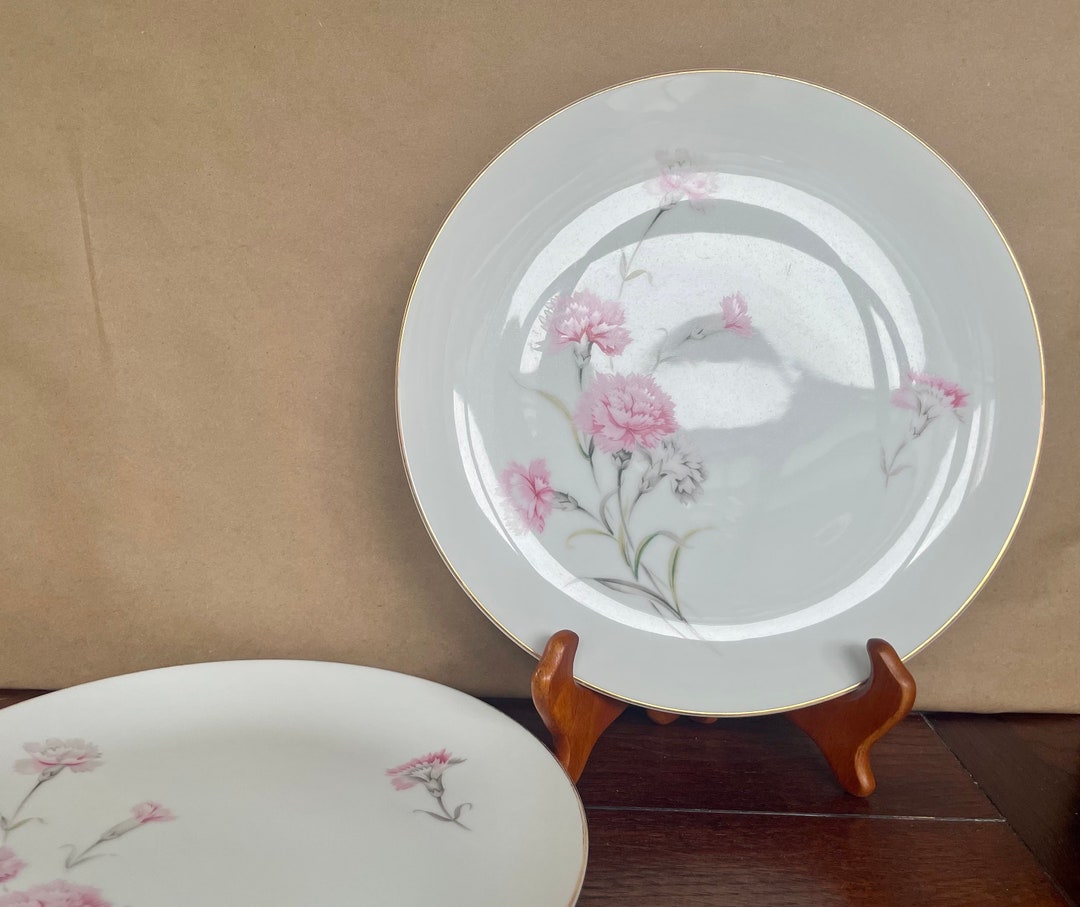 Vintage Royal Court Dinner Plates (set of 2) – Pink Carnation, Gold ...