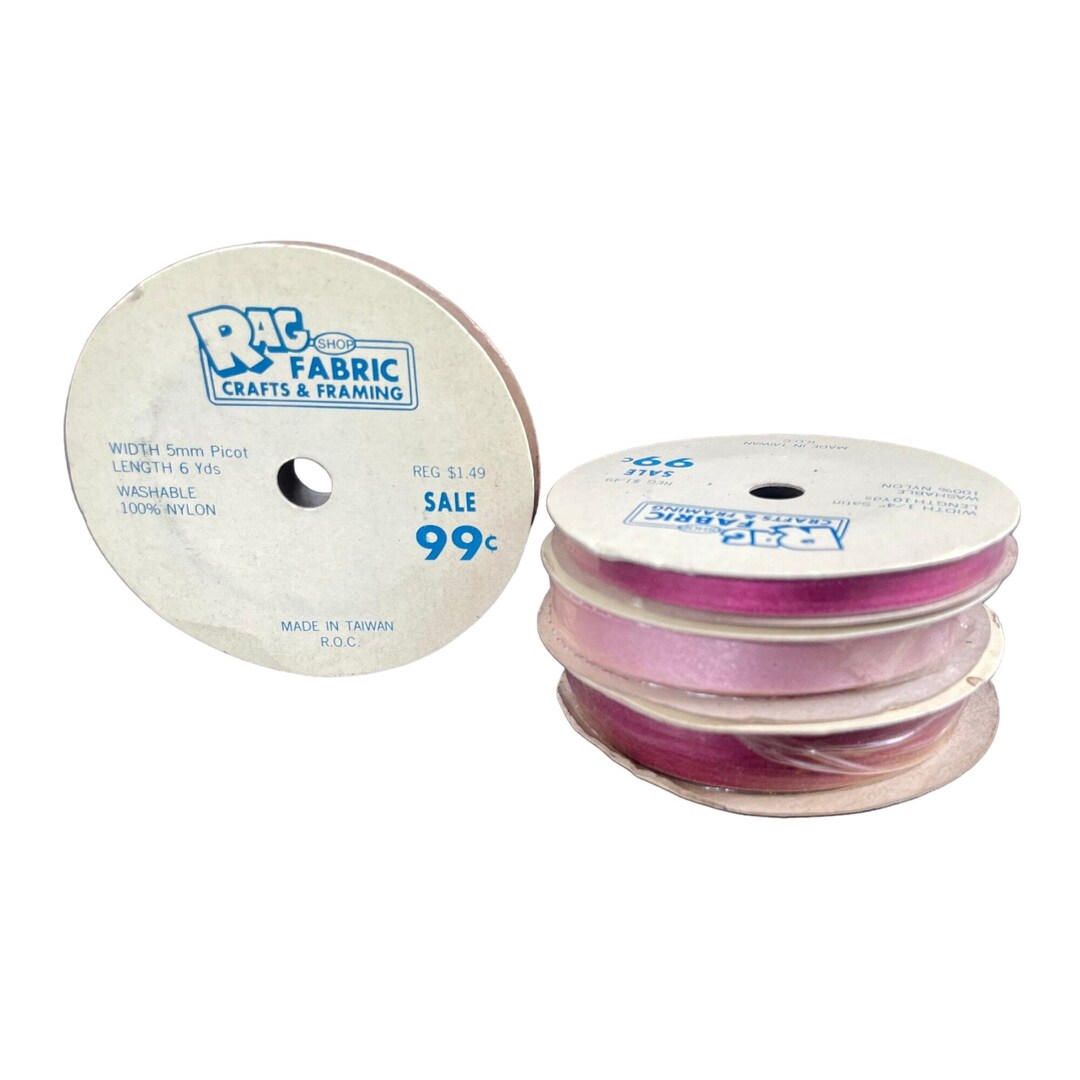 Vintage Rac Shop Fabric Crafts & Framing Ribbon Gallery 4 Ribbon Rolls ...