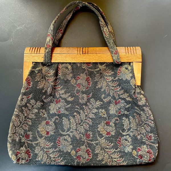 Vintage Wooden Purse - Etsy