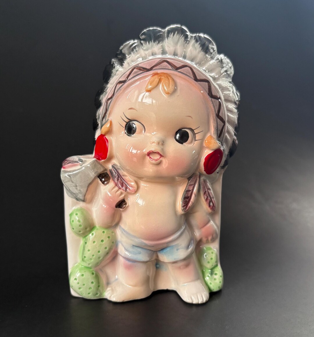 Vintage Native American Baby Planter – Japan Midcentury Ceramic ...
