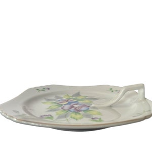 Vintage Lemon Dish Occupied Japan Handpainted Nappy Plate Blue Purple ...