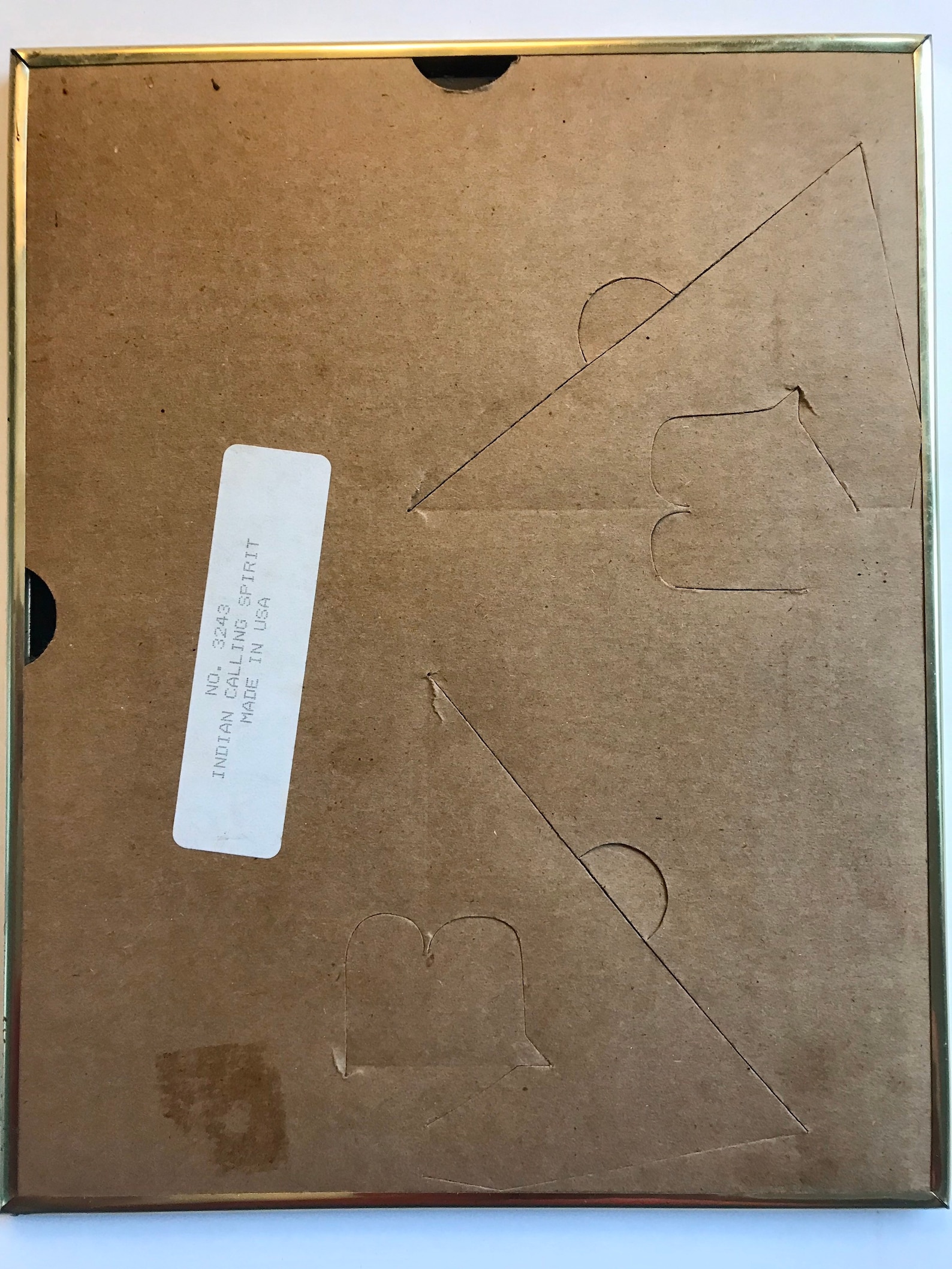 Vintage M Caroselli Foil Wall Art Indian Calling Spirit Native | Etsy