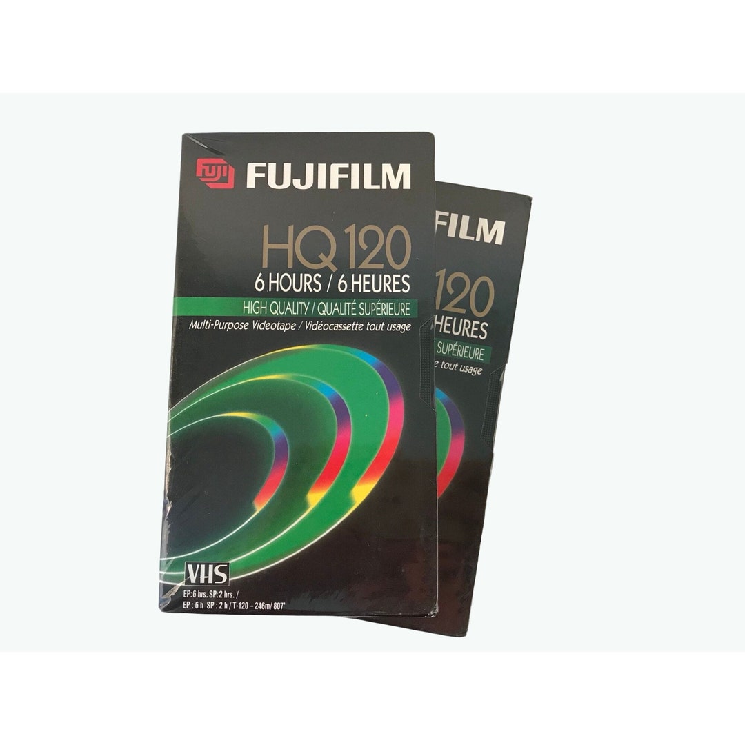 Vintage NEW Fujifilm VHS Tapes Blank Video Tapes HQ 120 6 Hours Multi ...