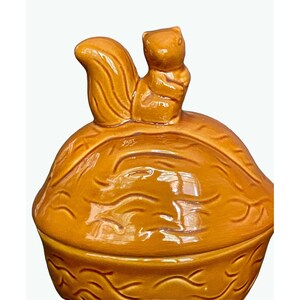 Vintage Squirrel Nut Ceramic Dish With Lid Squirrel on Top Acorn Cookie ...