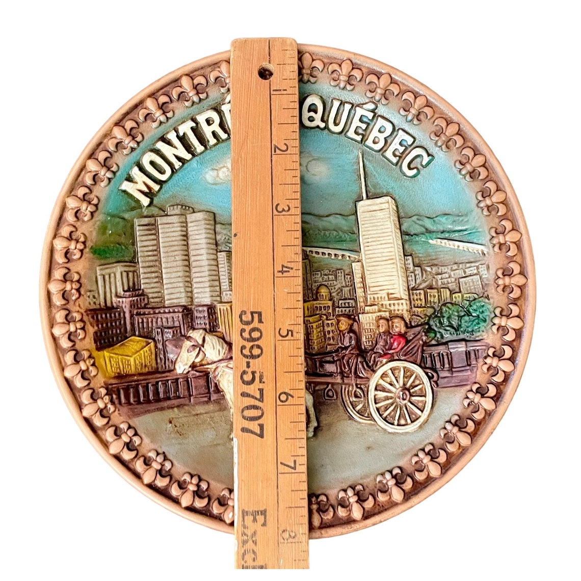 Vintage Montreal Quebec Decorative Plate – 3D Ceramic Souvenir ...