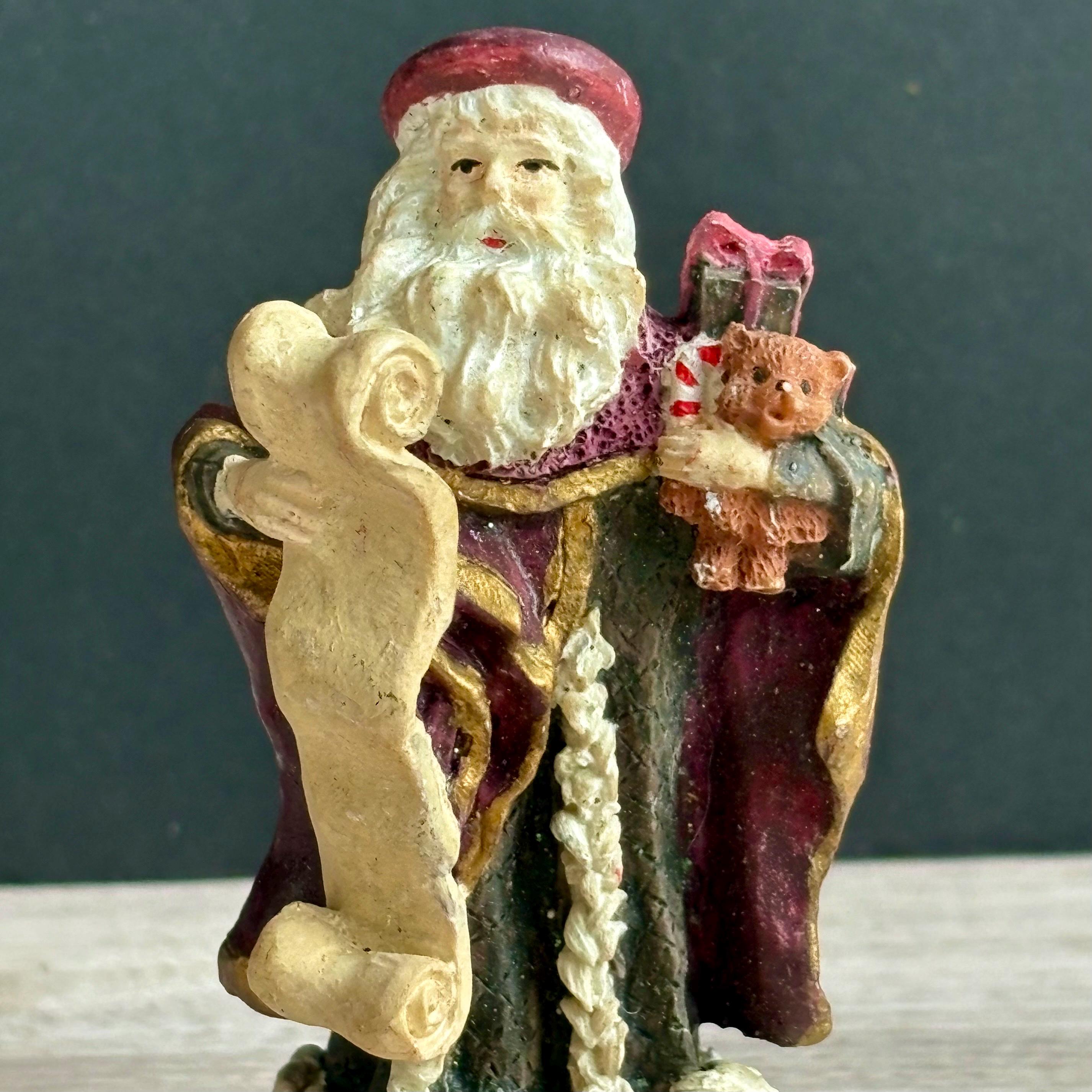 Vintage Santa Figurine by DTD Norfolk | Resin Father Christmas With ...