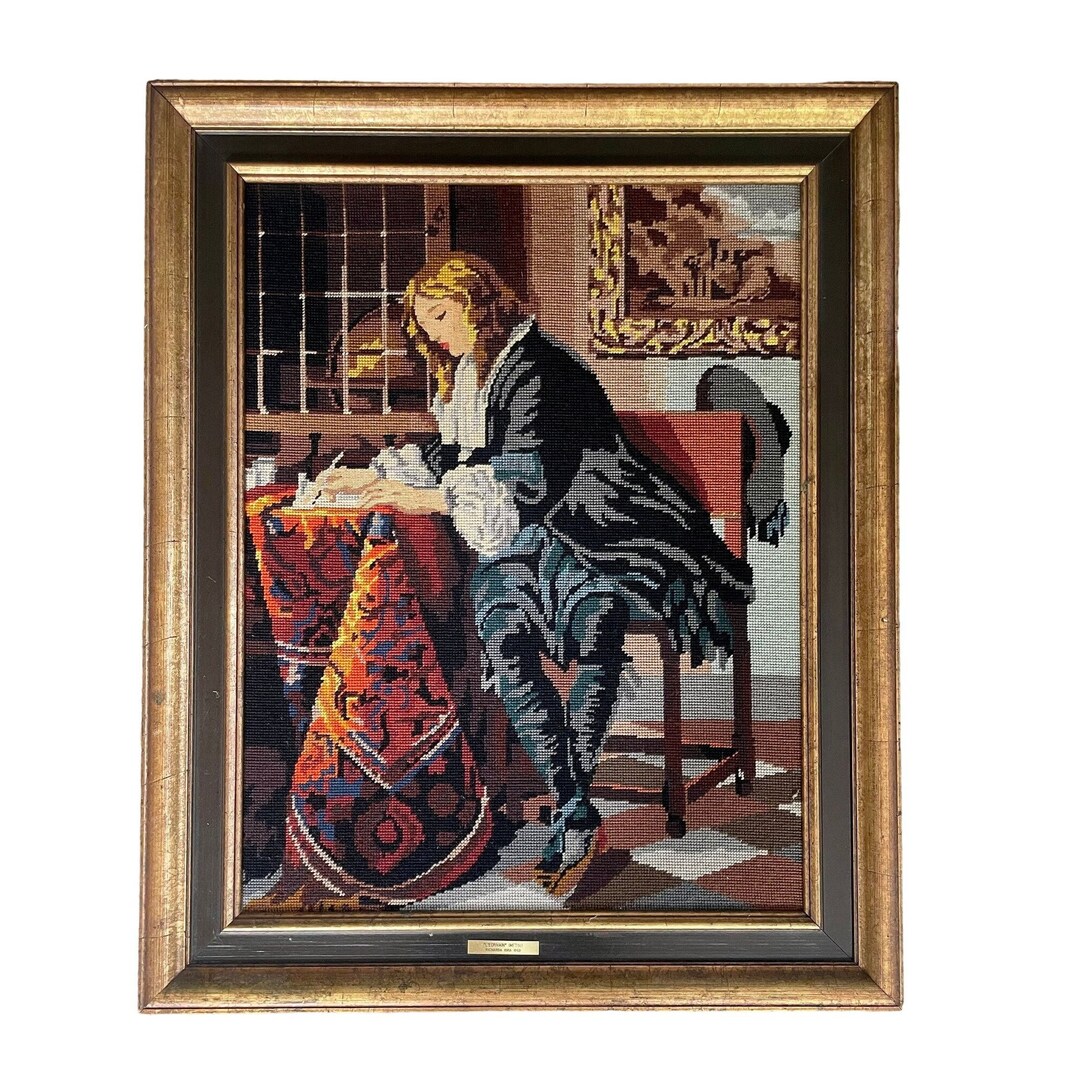Vintage Margot De Paris Needlepoint “l’ecrivain” by Richarda Igra ...