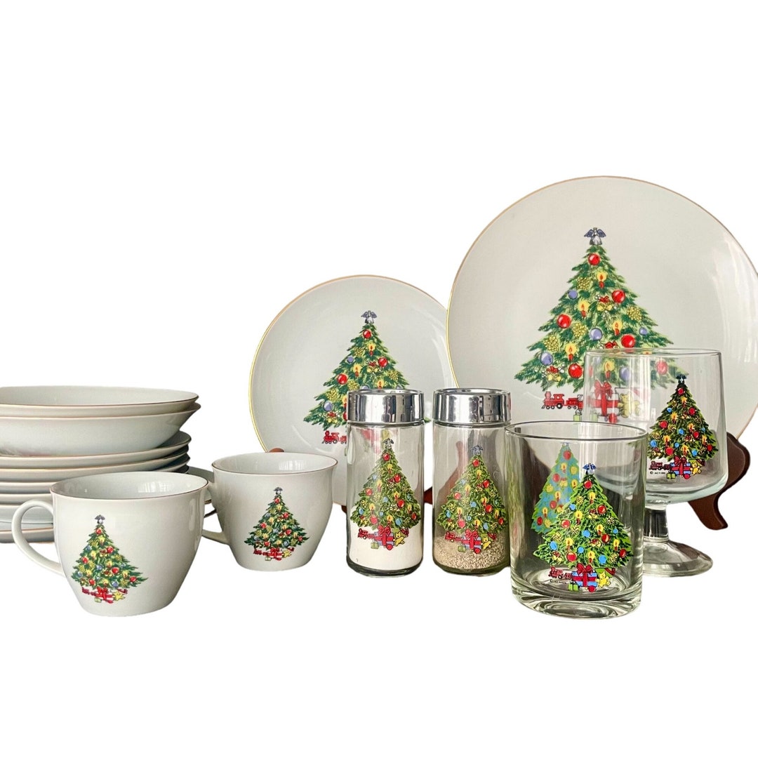 Vintage Jamestown China Holiday Treasure: Christmas Tree Tableware - Etsy