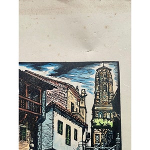 Vintage Juan Castells Marti Galicia Wood Cut Color Engraving Art Print ...