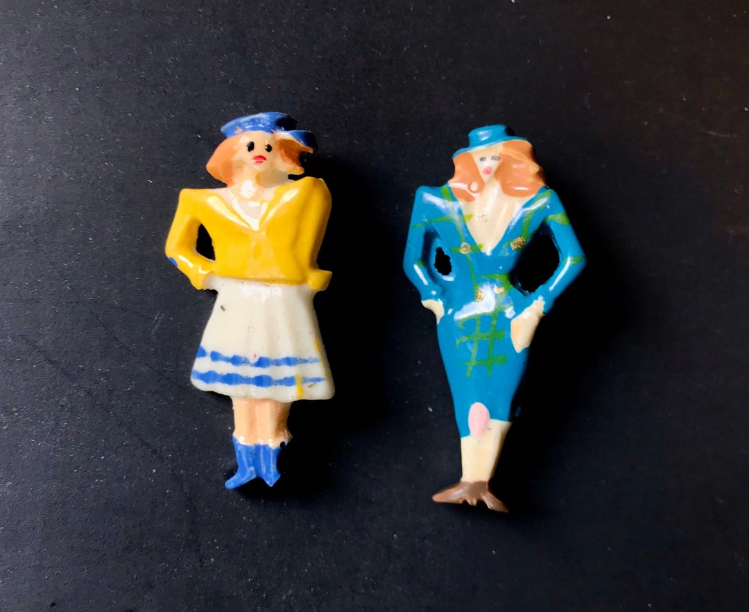 Vintage Brooch Pair 1980s Ladies Fashion Brooches Set of 2 Pin Gift ...