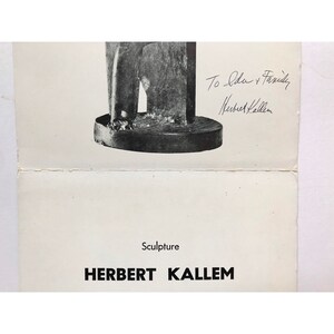 Herbert Kallem Signed Show Printout by Roko Gallery NY 1973 11 in ...