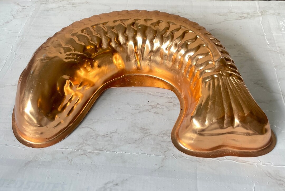 Vintage Copper Fish Mold Wall Hanging Pink Coppertone Baking Mold ...
