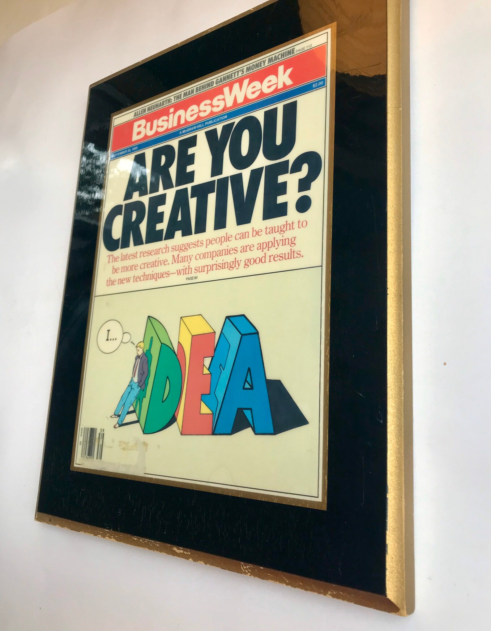 Vintage 1985 Business Week Magazine Cover Wall Plaque – Lacquered Wood ...