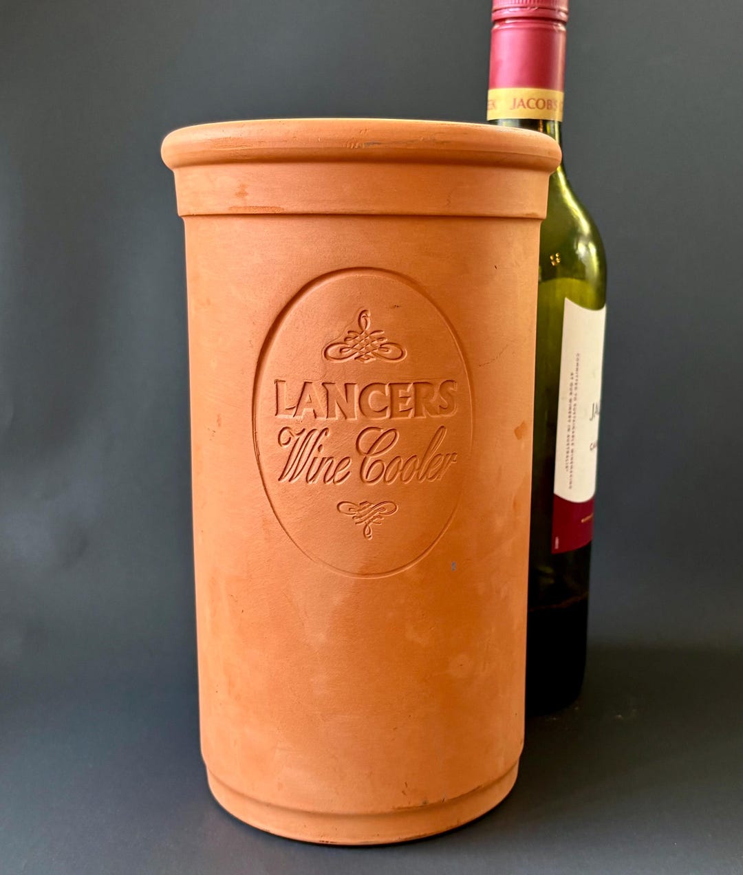 Vintage Terracotta Wine Cooler by Lancers Ceramic Clay Wine Chiller 9 ...