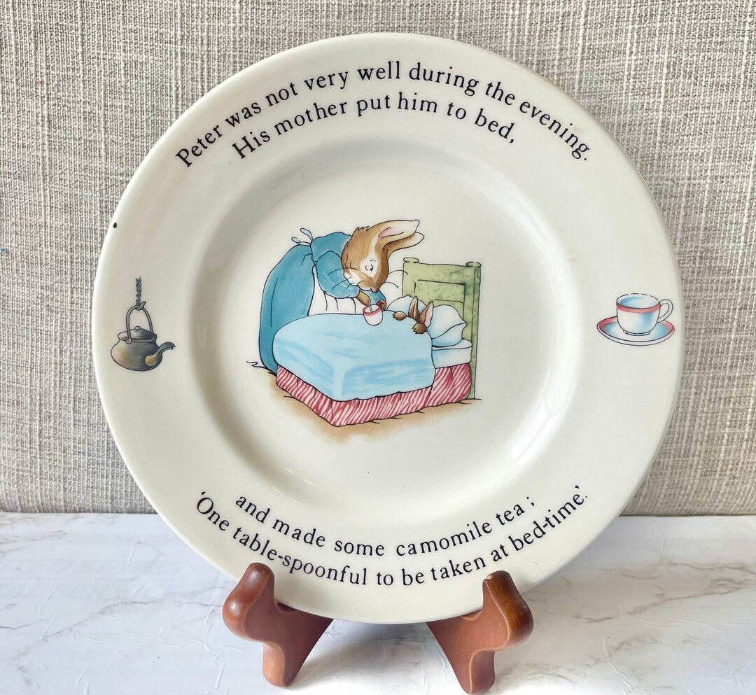 Vintage Peter Rabbit Collectible Plate Beatrix Potter Wedgwood of ...