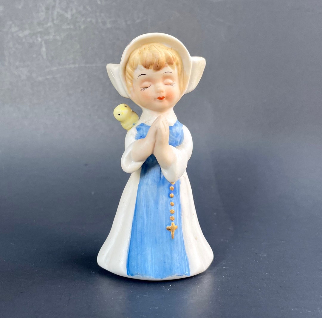 Vintage Lil Nuns Figurine of Nun Praying With Bird on - Etsy