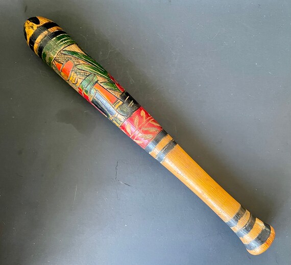 Vintage Mexican Pinata Bat Wood Colorful Hand Carved & Hand | Etsy