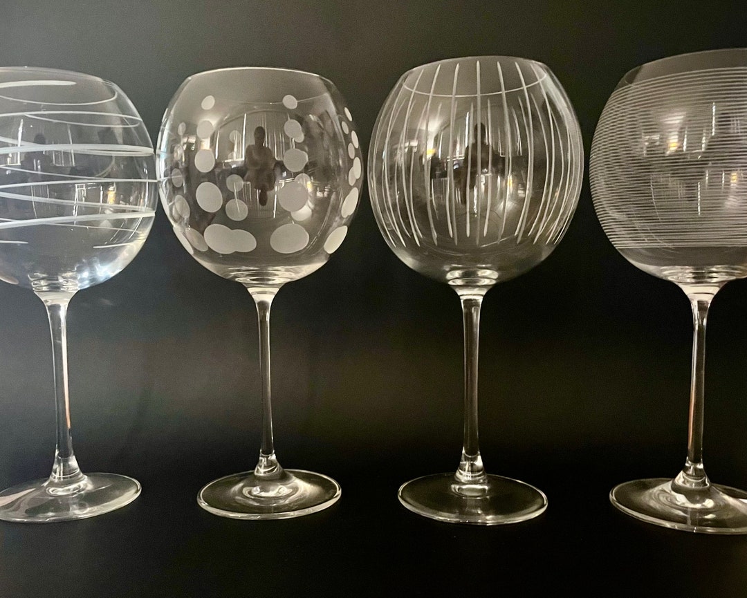 Mikasa Globe Wine Glasses of the Cheers SOLD SEPARATELY Etched With ...
