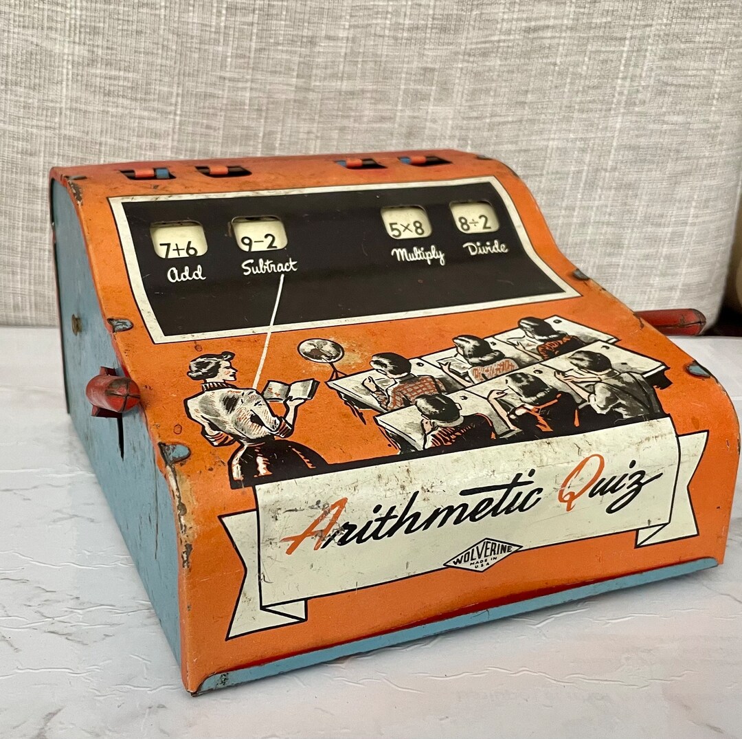 Vintage 1950s Arithmetic Quiz Game by Wolverine Collectible Learning ...