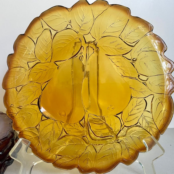 Amber Glass Plates - Etsy