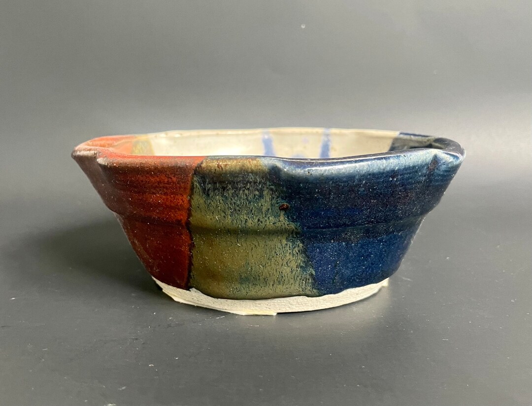 Vintage Stoneware Bowl Signed Pottery Decorativr Bowl Ceramic ...