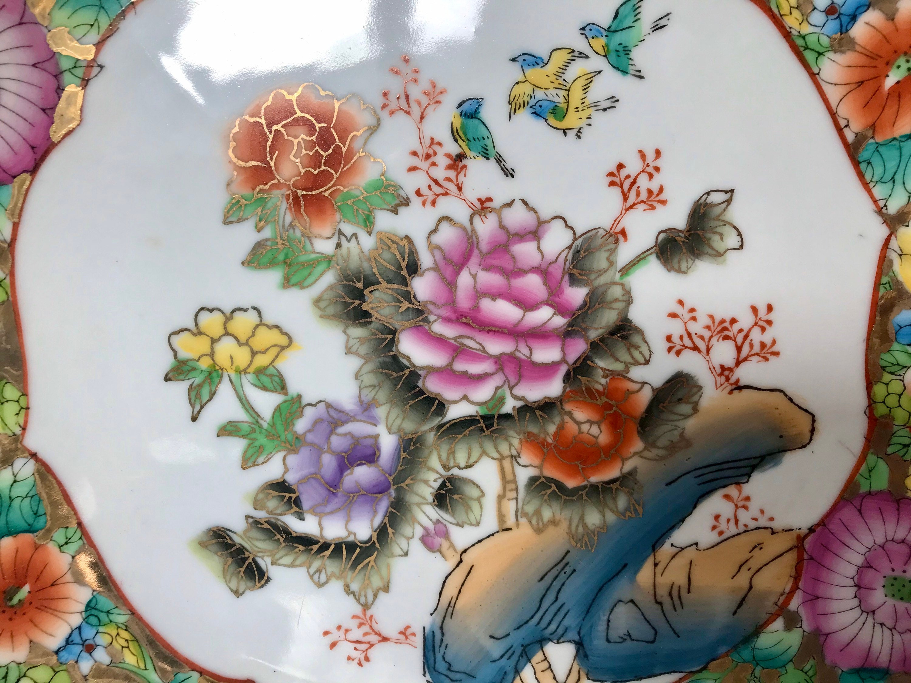 Vintage Chinese Porcelain Plate Decorated With Floral - Etsy UK