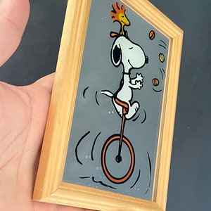 Vintage Snoopy & Woodstock Mirror Wall Small, 70s Vintage Charlie Brown ...