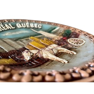 Vintage Montreal Quebec Decorative Plate 3D Dimensional Souvenir Round ...