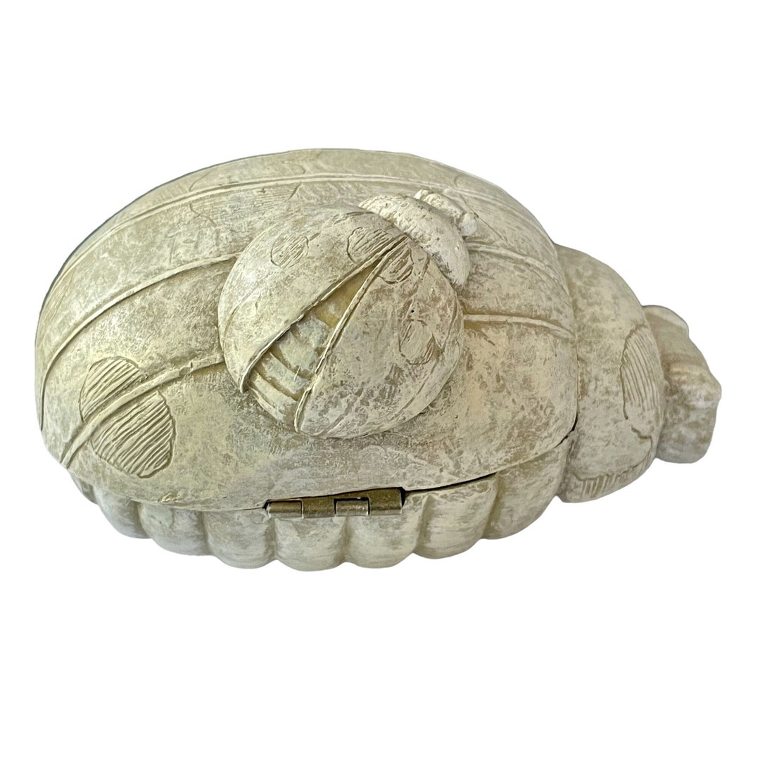 Vintage Jewelry Box Beetle Ladybug Shaped With Baby on Top and Tiny One ...