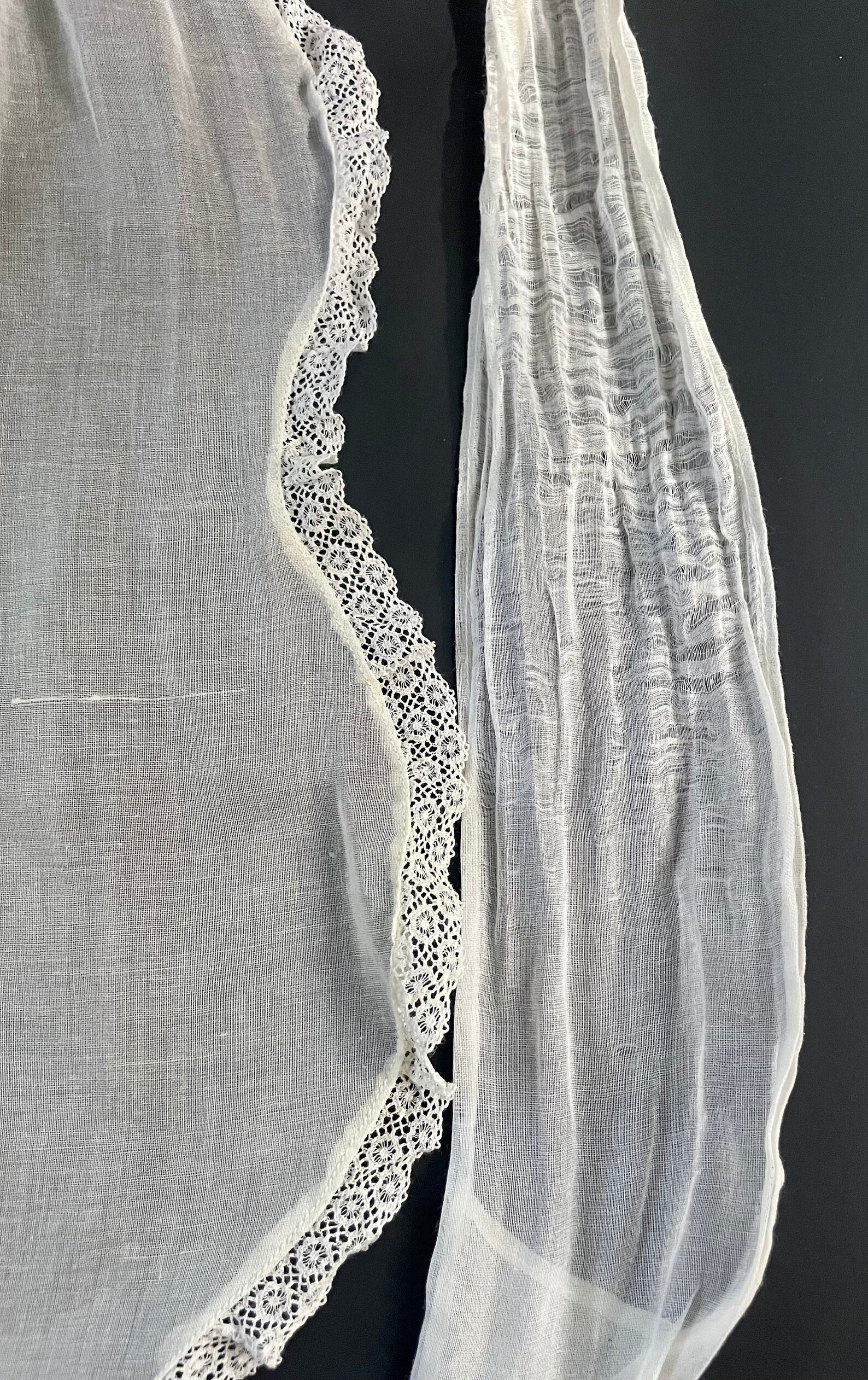 Midcentury Sheer Half Apron With Floral Details and Lace Trim | Etsy