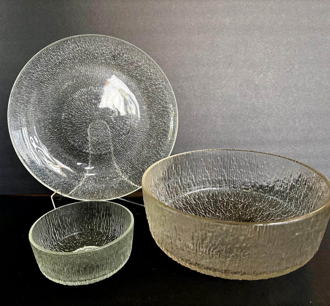 Vintage Indiana Glass Crystal Ice Dinnerware – Plates & Bowls ...