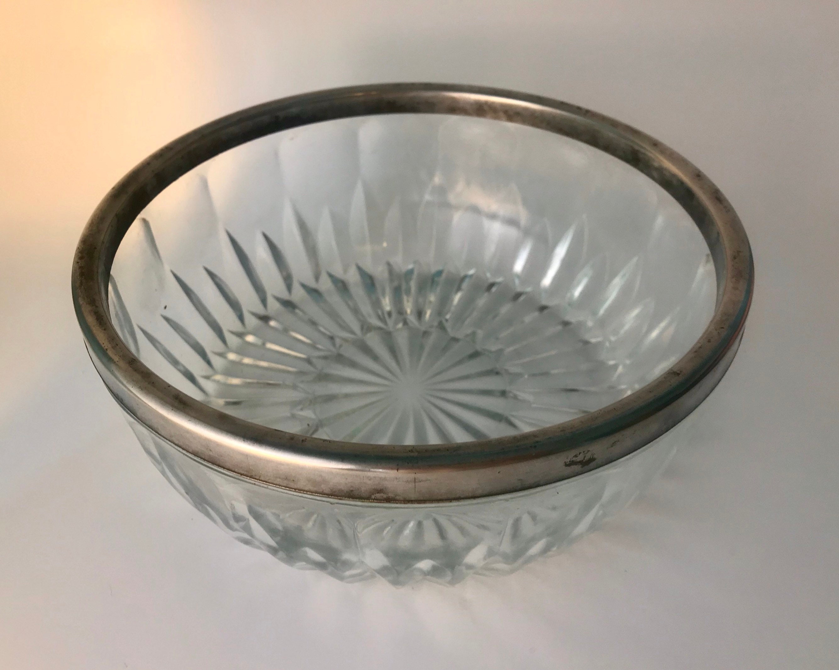 Dining & Serving perfect for a trifle! Lovely vintage heavy cut glass ...