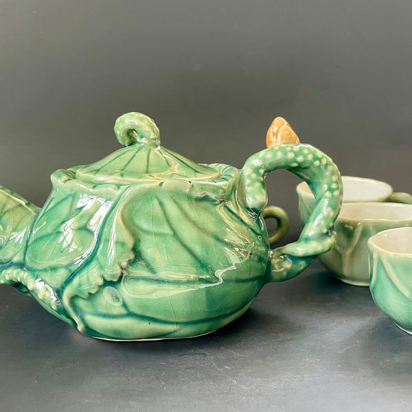 Green Ceramic Tea Set - Etsy