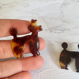 Vintage Bakelite Faux Tortoise Shell Poodle Dog Brooch Pin PRICED ...