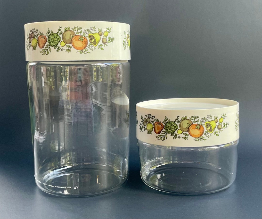 Vintage Pyrex Spice of Life Stackable Canisters – Set of 2 1970s ...