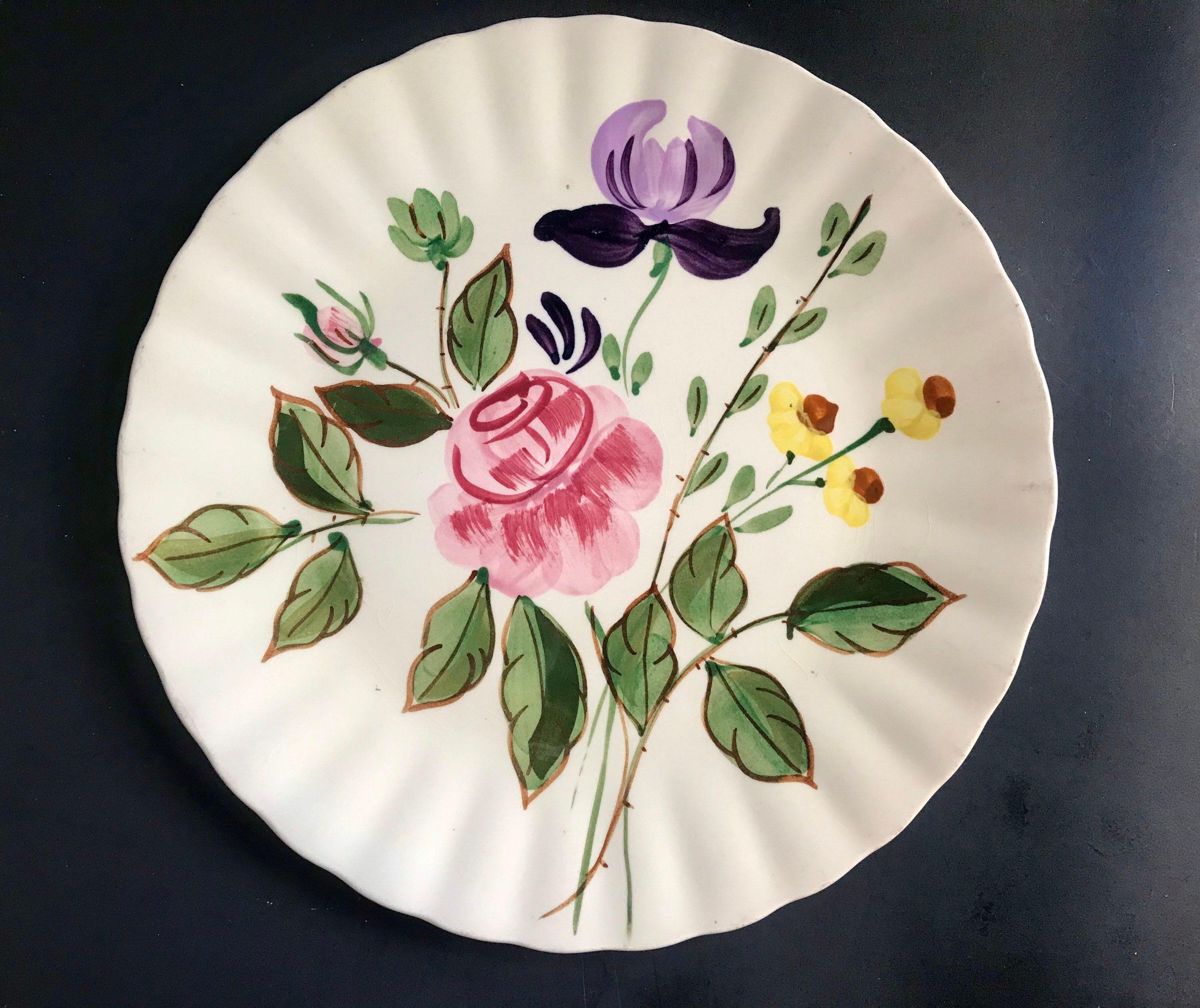 Vintage Blue Ridge Pottery Pie Crust Edge Amelia Pattern 9-14 Plate ...