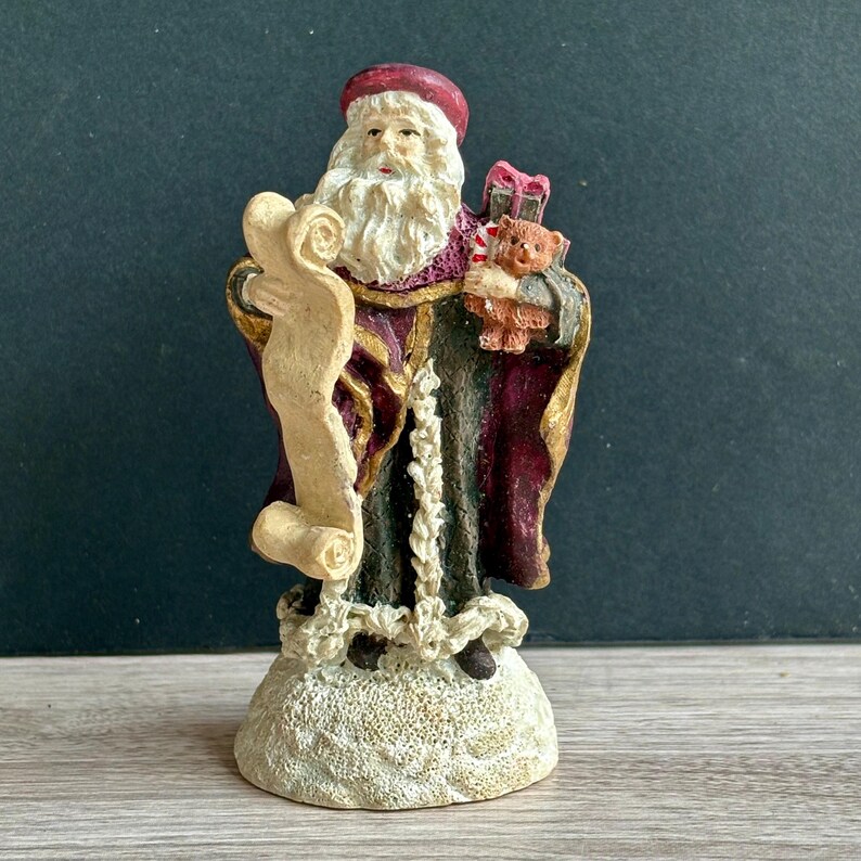 Vintage Santa Figurine by DTD Norfolk | Resin Father Christmas With ...
