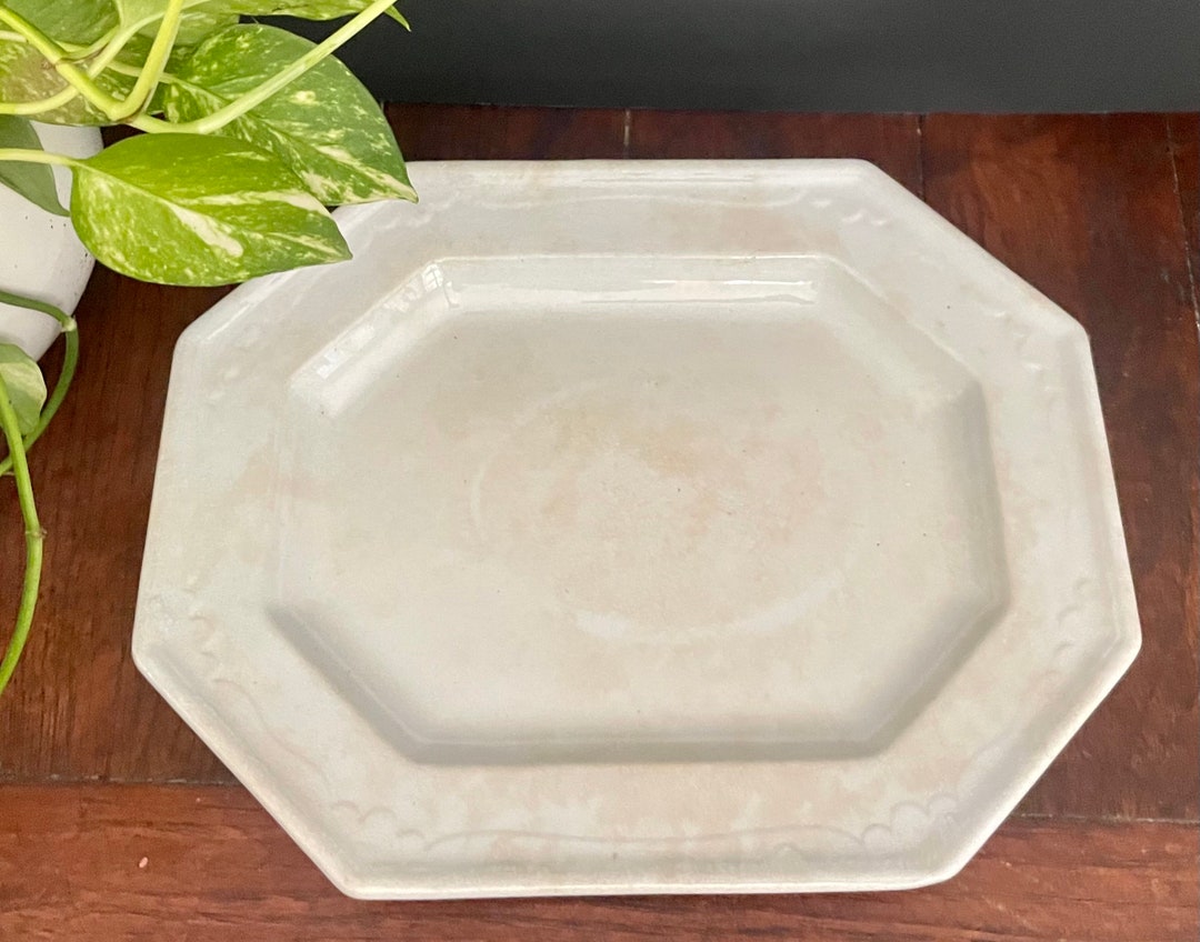 Antique T&R Boote Ironstone Platter – Large Octagonal English Farmhouse ...