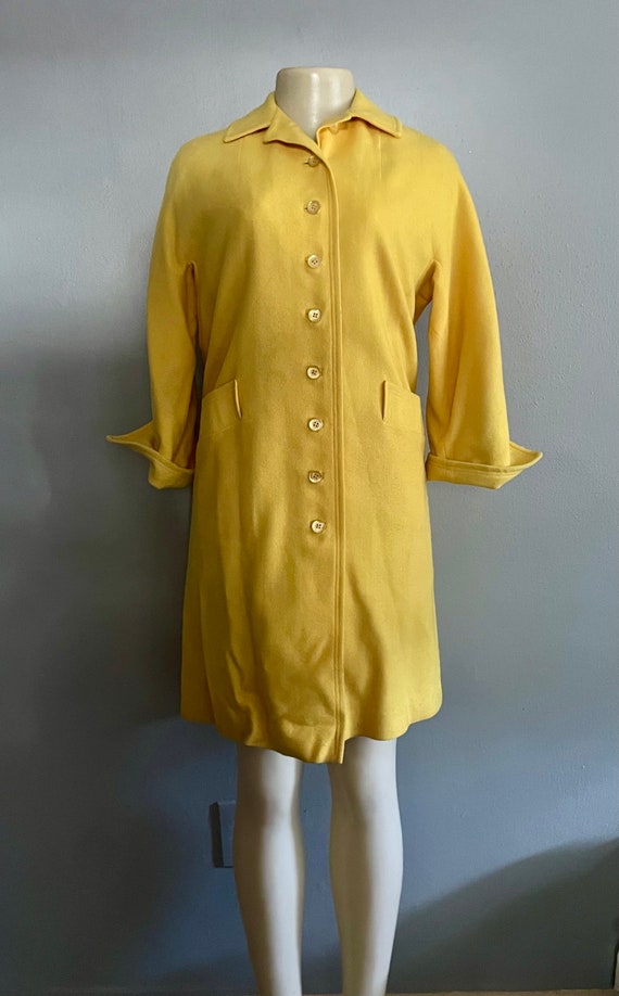 Midcentury A Lou Green Original coat jacket in Yellow… - Gem