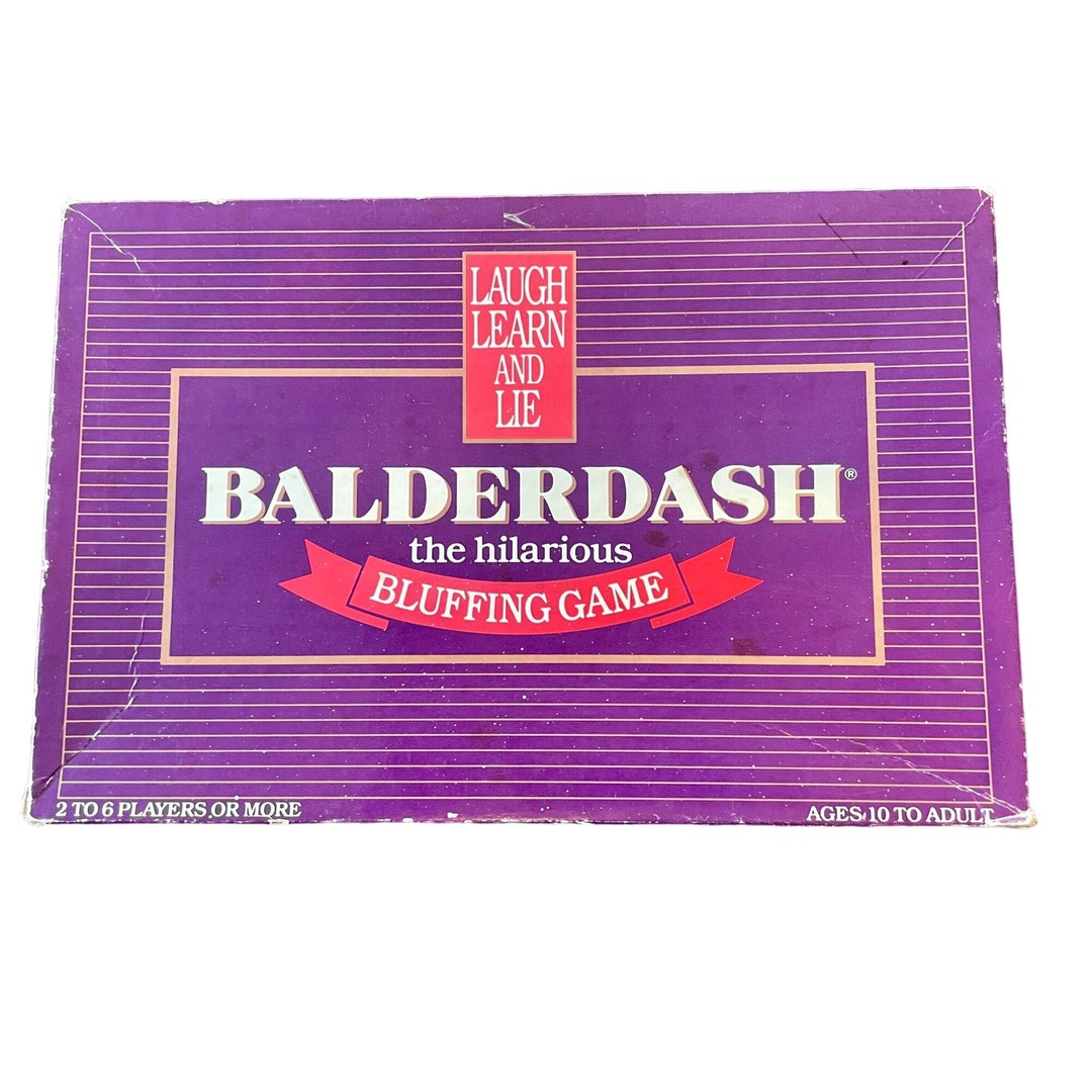 Vintage BALDERDASH Original Hilarious Bluffing Family Board Game 1984 ...
