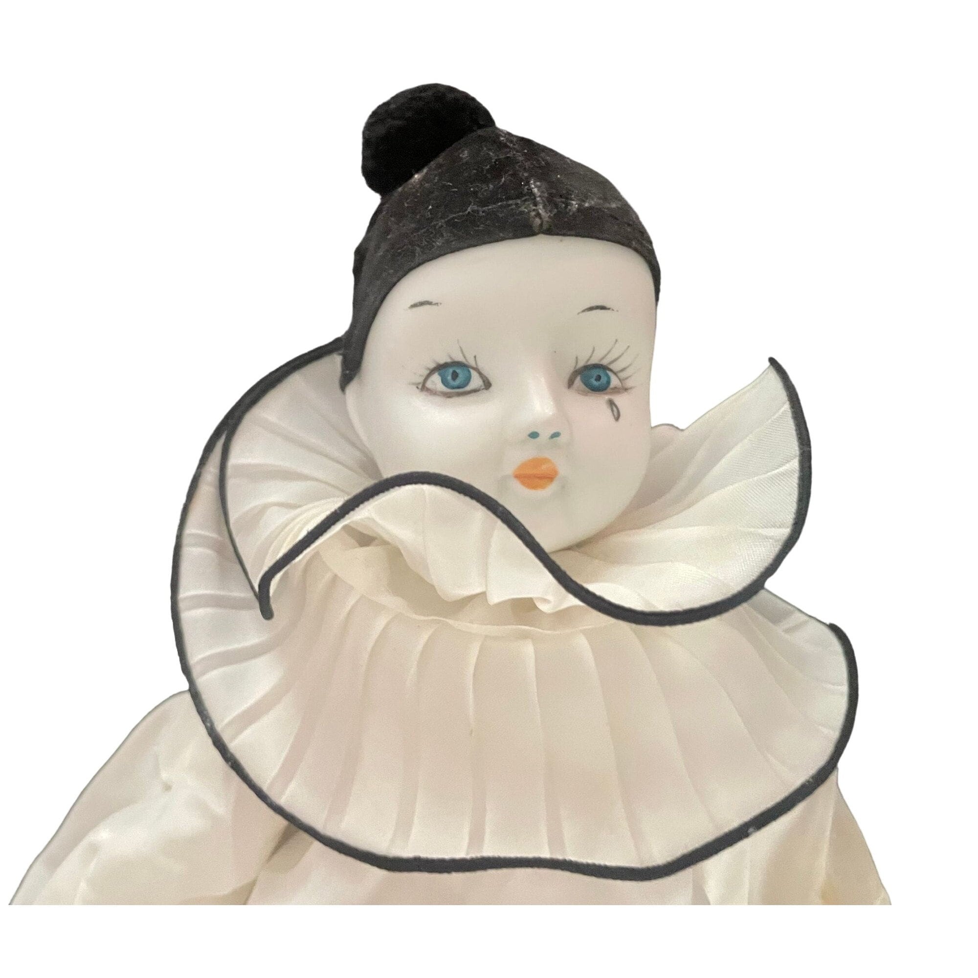 Vintage French Pierrot & Pierrette Mime Harlequin Dolls – Porcelain ...