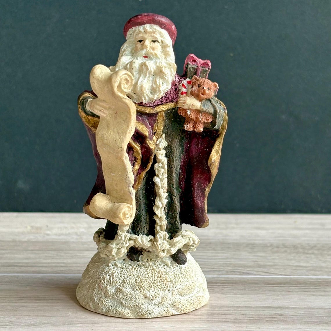 Vintage Santa Figurine by DTD Norfolk | Resin Father Christmas With ...