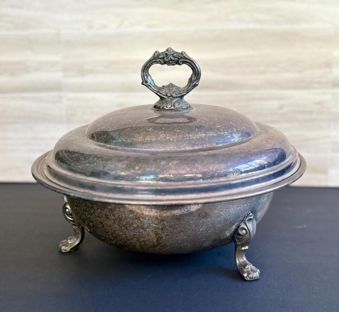 Vintage Silver Plated Tureen With Lid – Ornate 3-leg Design | Elegant ...