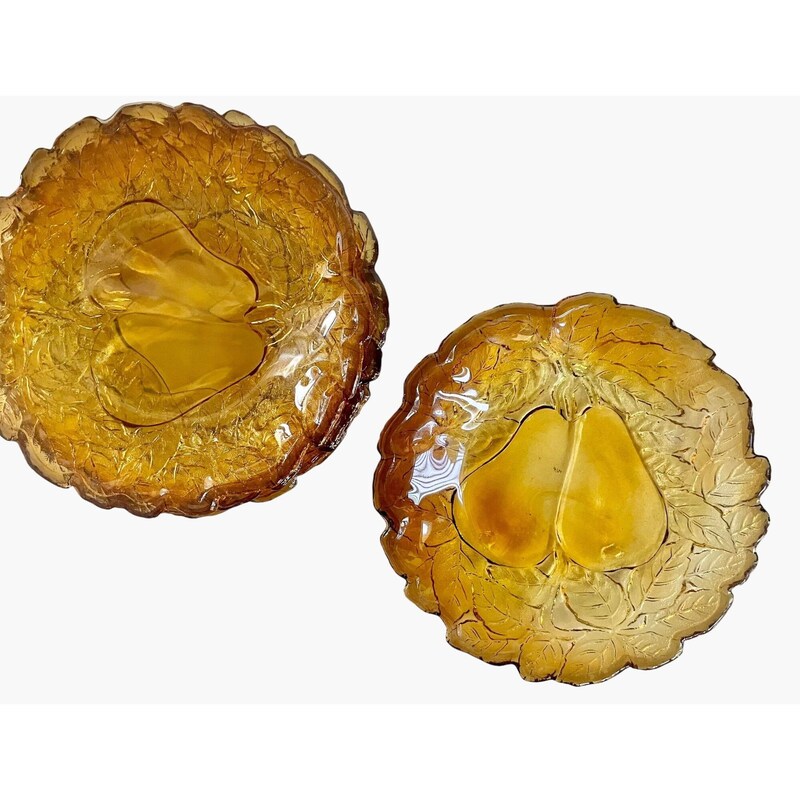 Amber Glass Plates - Etsy